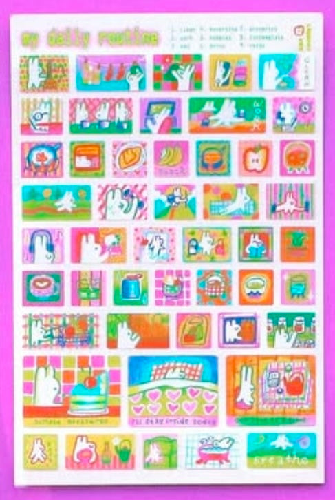 Sticker Sheets (Odd Rabbits) Transparent & Glitter