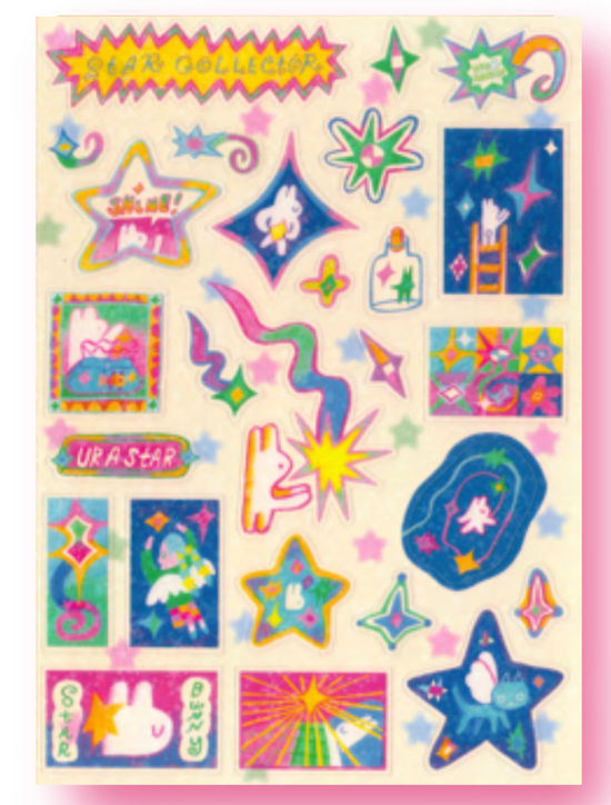 Sticker Sheets (Odd Rabbits) Transparent & Glitter